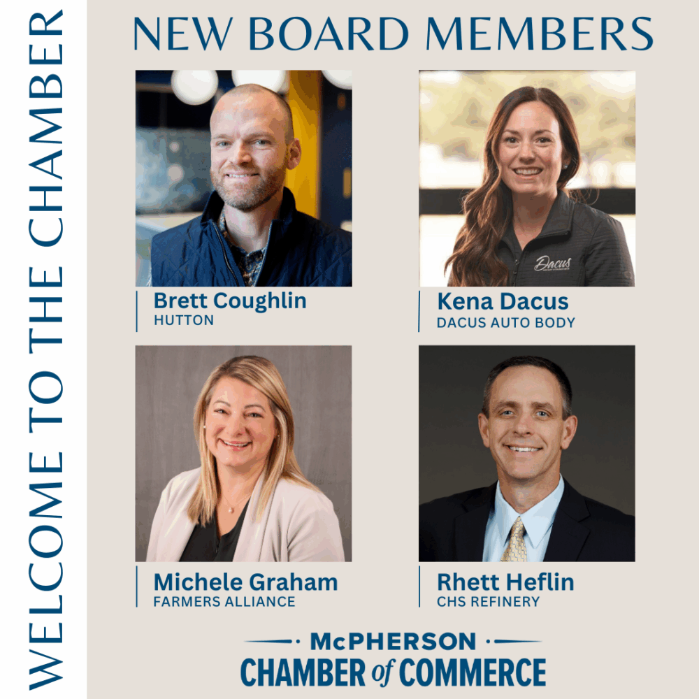McPherson Chamber of Commerce | Chamber Welcomes New Board Members